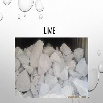 lime and its uses in engineering. | PPTX
