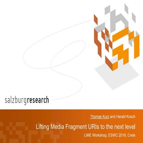 Lifting Media Fragment URIs to the next level | PPT