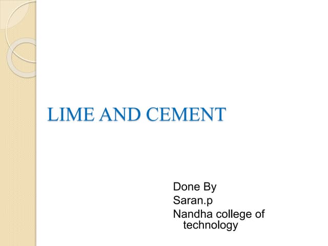 Powerpoint presentation on CEMENT {PPT} | PPTX
