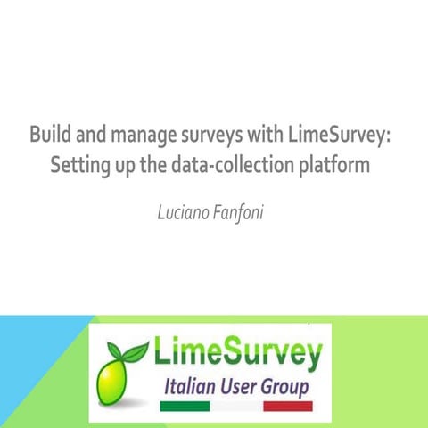 Smart data collection con LimeSurvey | PPT