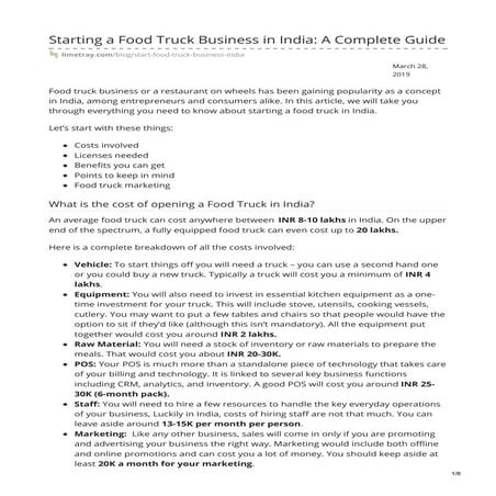 How to Start a Food Truck Business