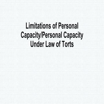 Limitations of Personal Capacity in Torts.pptx