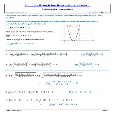 Limite lista 1 | DOCX
