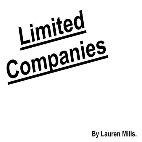 Limited liability Companies (introduction)