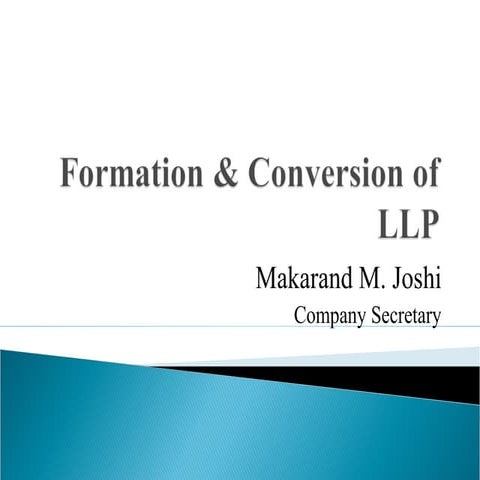 Limited liability partnership Presentation Oct 2014 | PPT