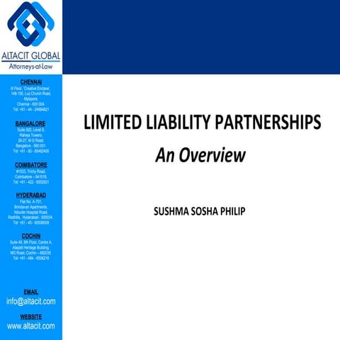 Limited liability partnerships | PPT