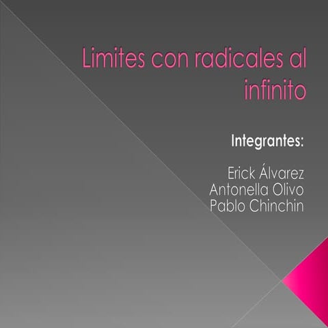 Limites con radicales al infinito | PPTX