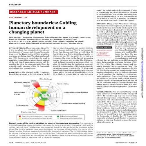 Limites planetarios planetary boundaries guiding human development on a ...