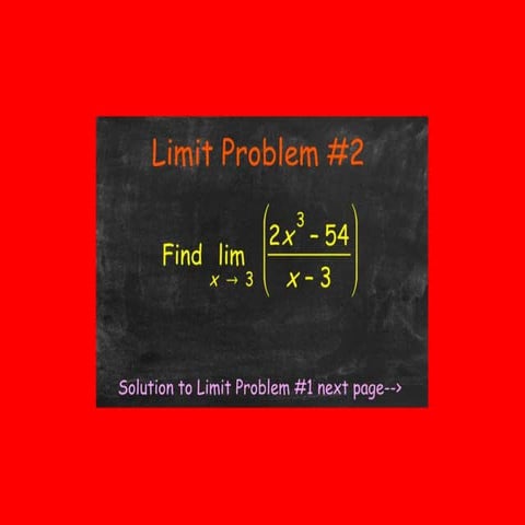 Limit problem #2 | PPT