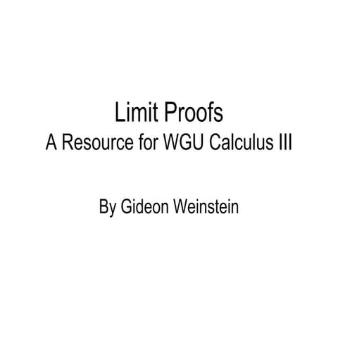 Limit proofs | PPTX