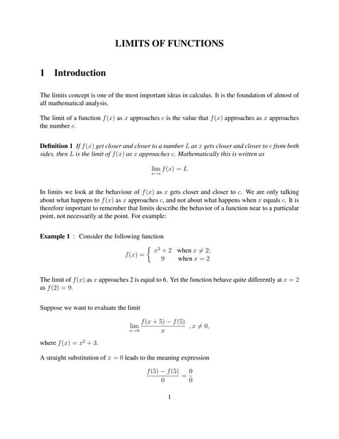 Theorems on limits | PPTX