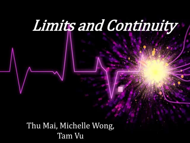 Limits And Continuity Powerpoint Pptx