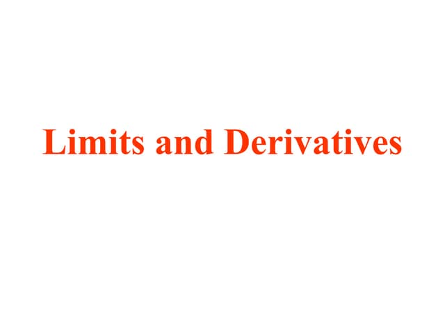 Lesson3.1 The Derivative And The Tangent Line | PPT