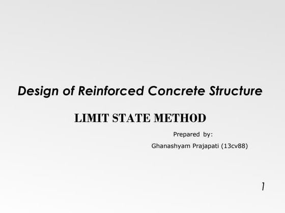 Design of rcc structures note | PDF