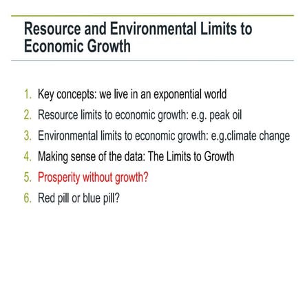 Limits to growth jan 2012 part 5 | PPTX