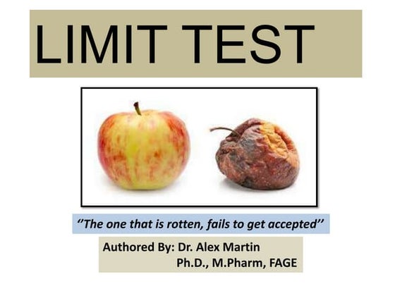 Limit Tests ppt | PPTX
