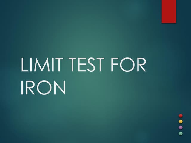 Limit Tests ppt | PPTX