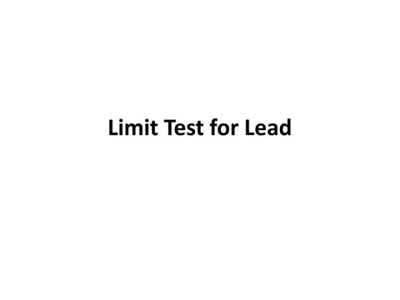 Limit Tests ppt | PPTX