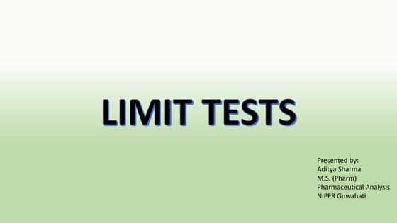 3.limit test for sulphate | PPT