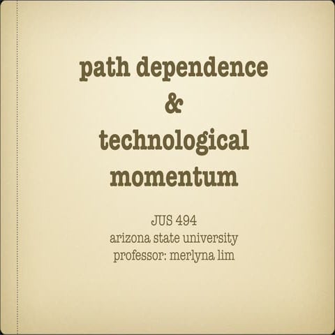 Lim Jus494 Path Dependency | PDF