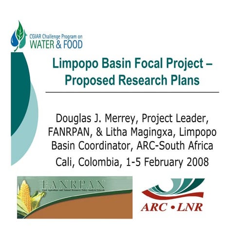 Limpopo Basin Focal Project –Proposed Research Plans | PDF
