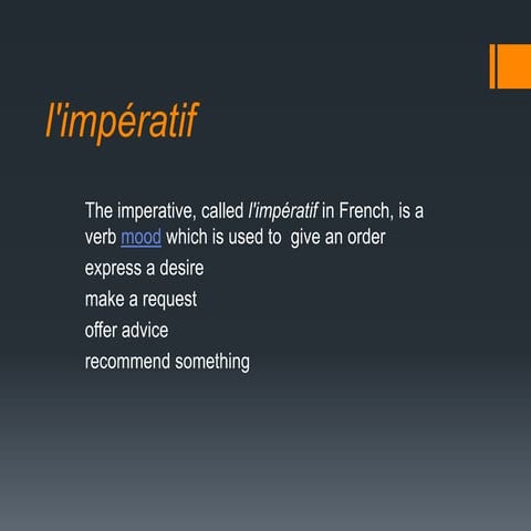 L'impératif | PPTX