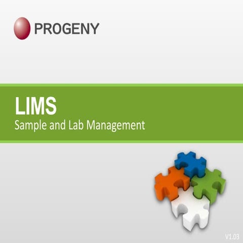 Progeny Lims Overview | PPTX