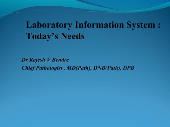 Laboratory information management system (LIMS) | PPTX | Operating Systems | Computer Software ...