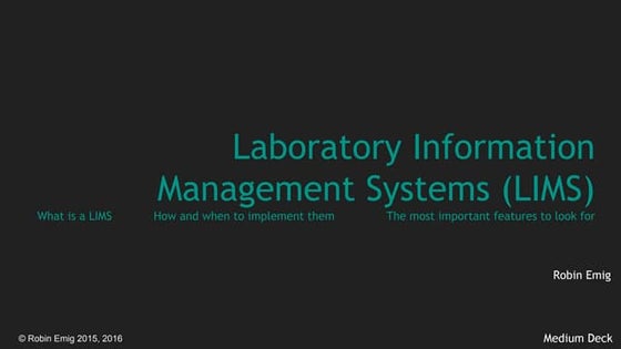 Laboratory Information Management System | PPT