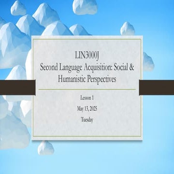 A presentation on linguistic learning-2025 | PDF