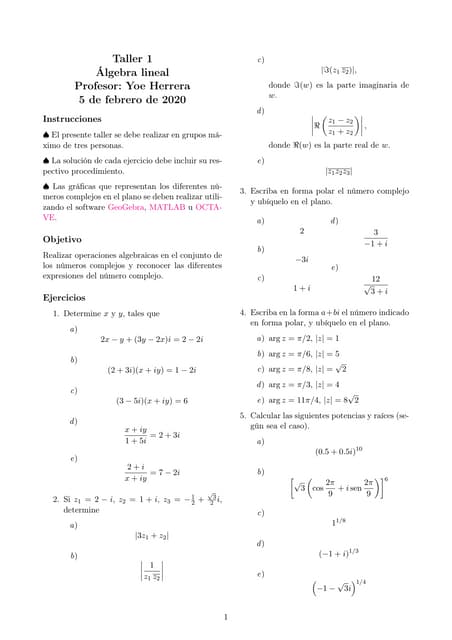 Guía de actividades_Algebra | PDF
