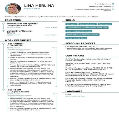 Lina's resume | PDF