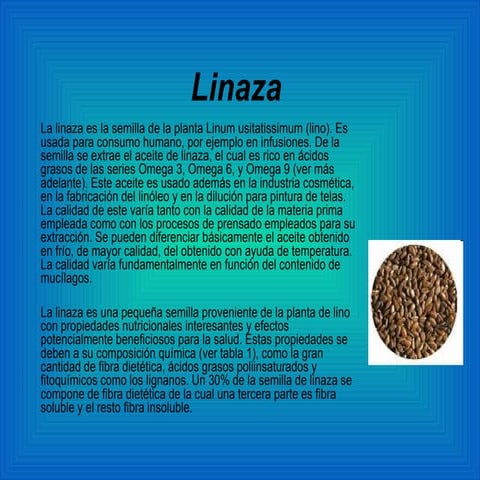 Linaza y noni | PPT
