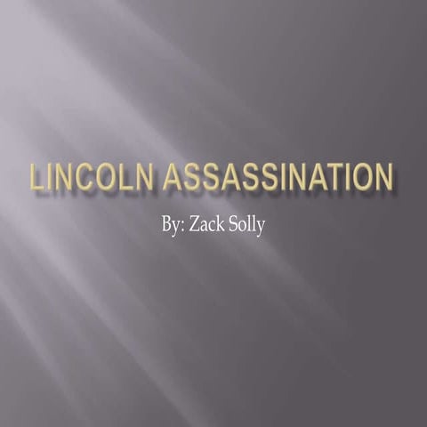 Lincoln assassination | PPTX