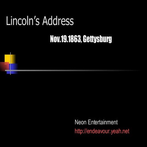 The Gettysburg Address Analysis - Abraham Lincoln | PPTX