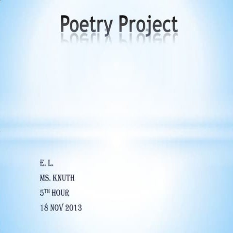 A Week of Poetry | PPT