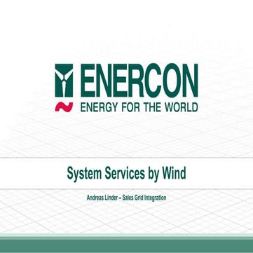 ENERCON - Energy System Change: Era of Feed-in Tariffs is coming to an ...