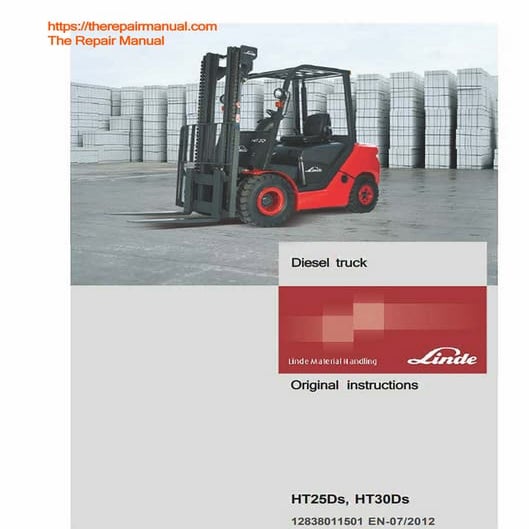Linde series 1283 diesel forklift truck ht25 d ht25ts ht30d ht30ts ...