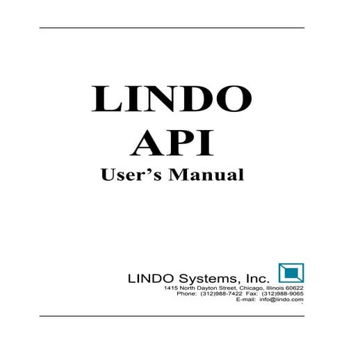 Lindoapi | PDF