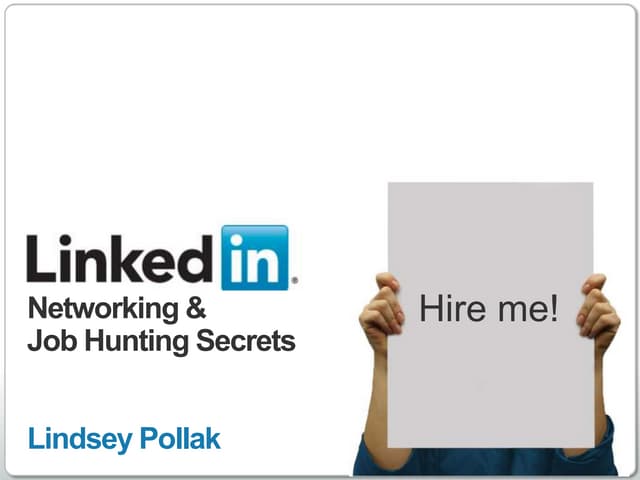 Linkedin Networking And Job Hunting Secrets Ppt