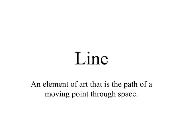 Elements of Art: LINE | PPT