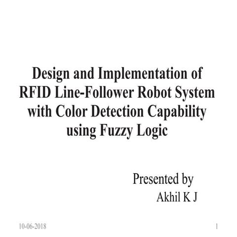 Line Follower Robot With Color Detection Capability Ppt