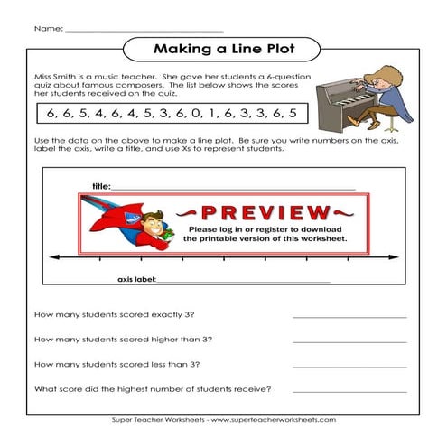 Super Teacher Worksheets Line Plots Super Teacher Worksheets {Crew