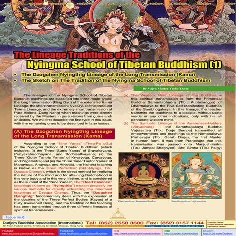 Lineage traditions of the nyingma school of tibetan buddhism | PDF