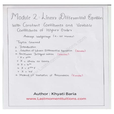 Linear Differential Equation Pdf 0706