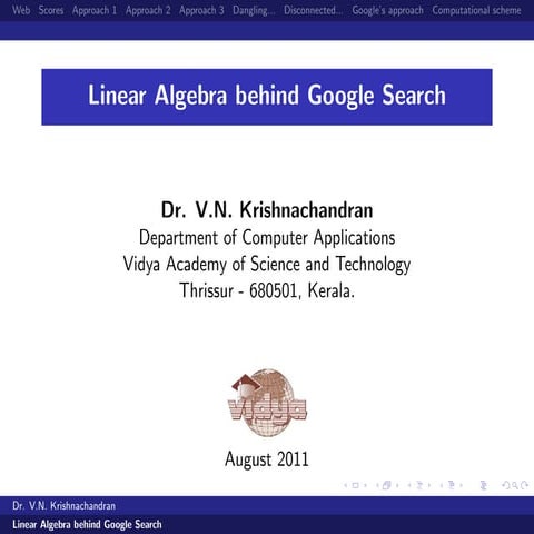 Linear algebra behind Google search | PDF