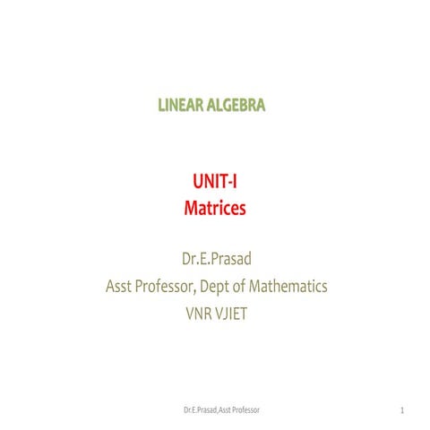 Rank Of Matrix Normal Form Pptx