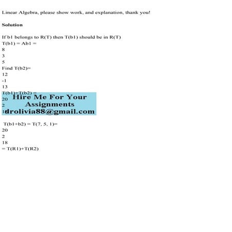 Linear Algebra, please show work, and explanation, thank you!Sol.pdf