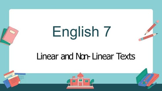 Linear and Non Linear Texts | PPTX | Books and Literature