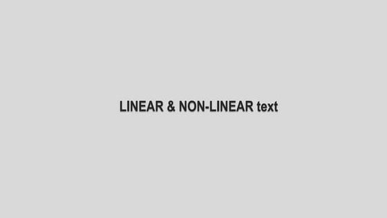 DEMO.Non-linear texts.FINAL.pptx | Books and Literature